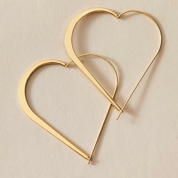 Zara | Jewelry | Zara Jumbo Heart Hoop Earrings Large New | Poshmark